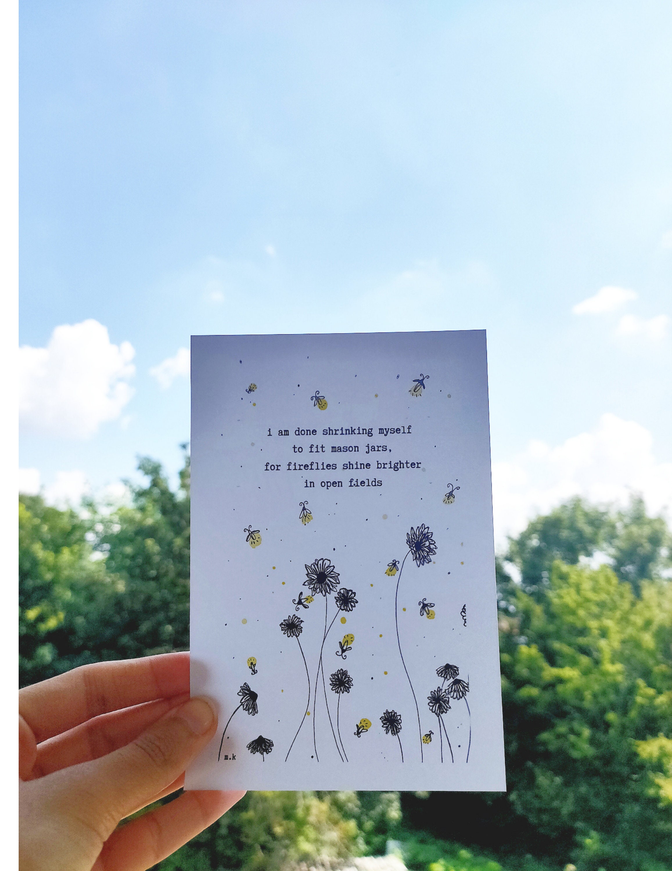 ED Recovery Quote Print / Fireflies, Eating Disorder Recovery, Poem ...