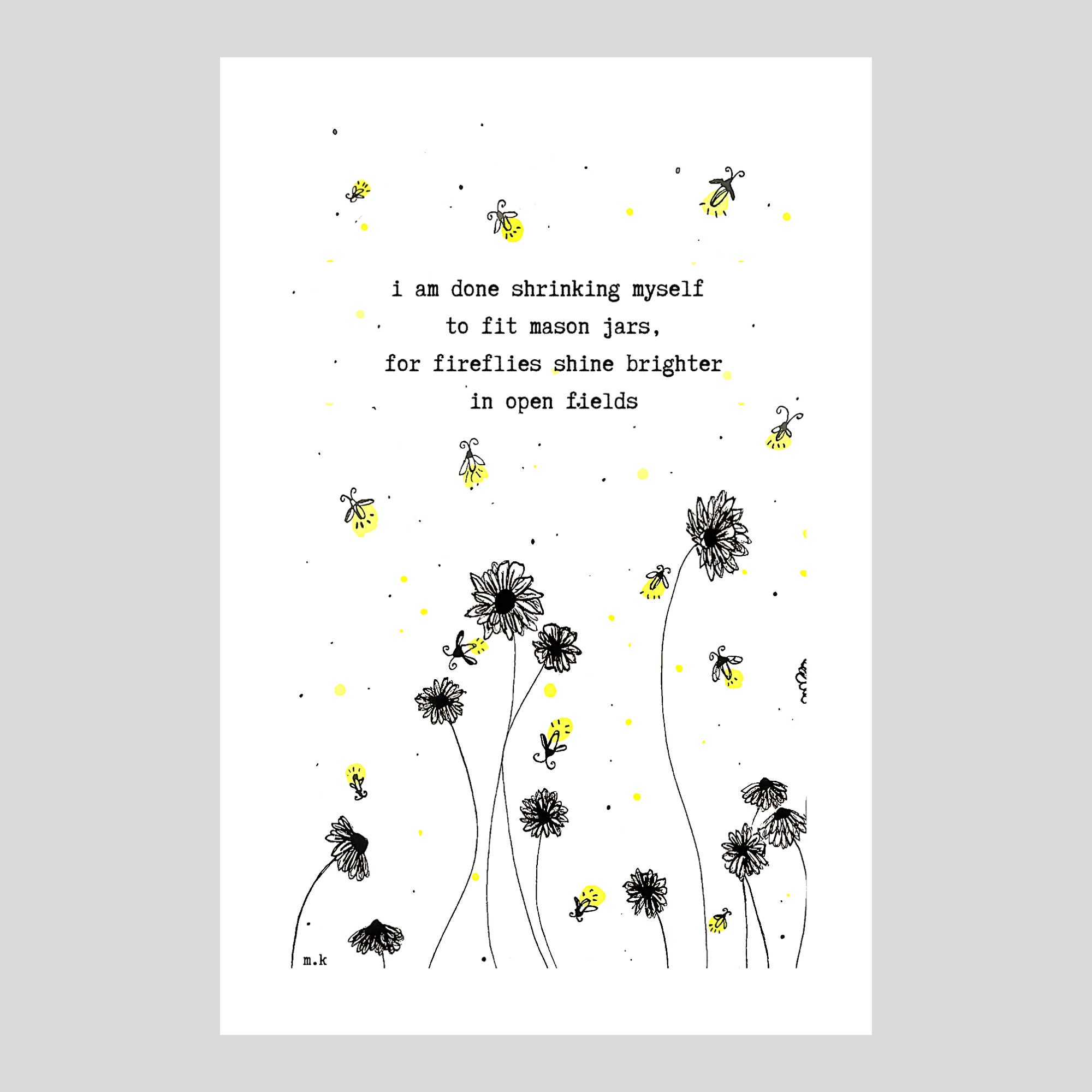 ED Recovery Quote Print / Fireflies, Eating Disorder Recovery, Poem ...