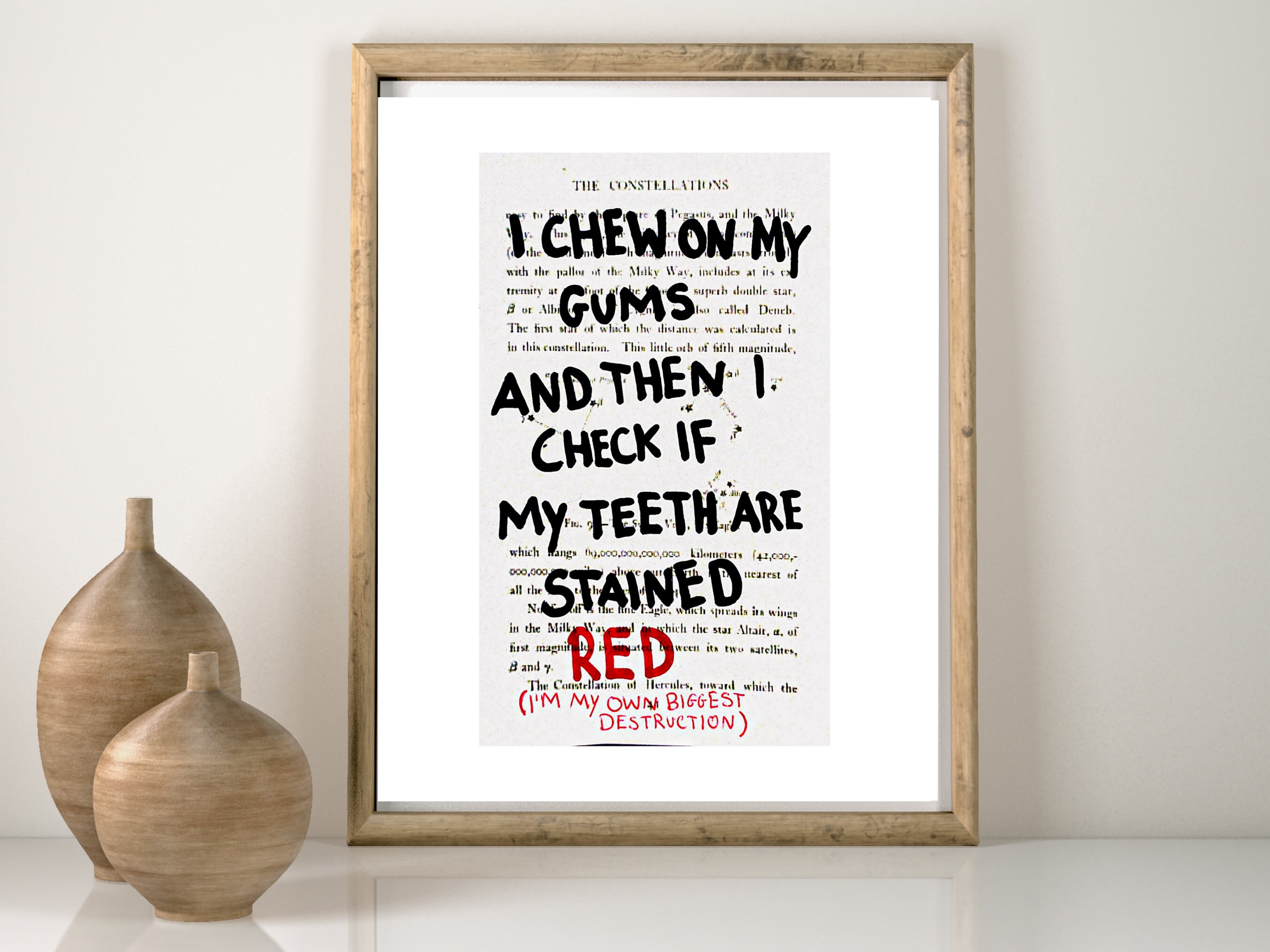 Bleeding Red Poetry Print Collage Poetry, Digital Poetry Print, M.k ...