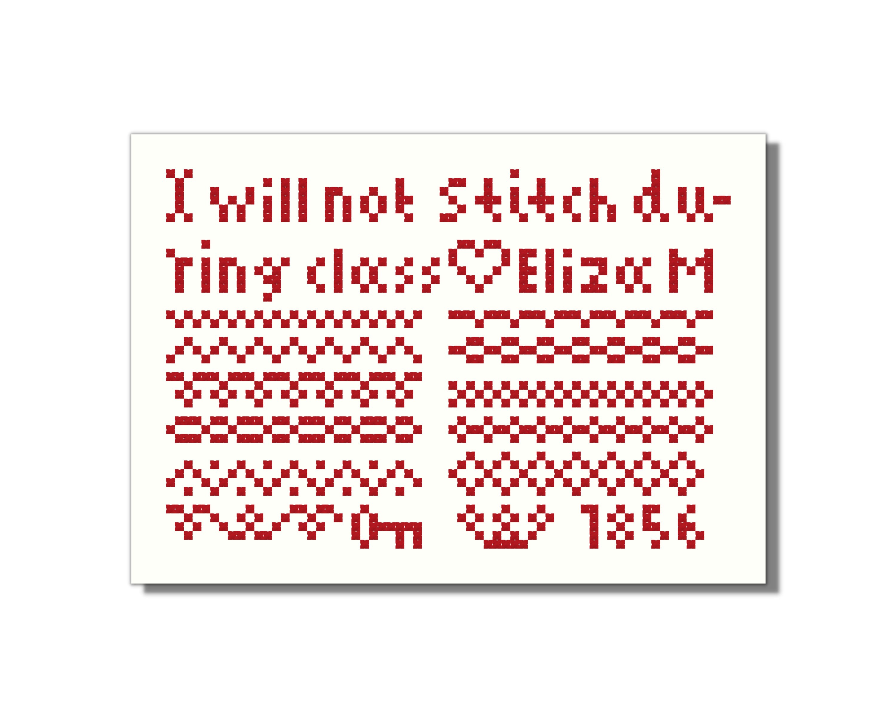 3 Patterns, Red Samplers, Monochrome, Cross Stitch Patterns, PDF Files , Schoolgirl Samplers - Etsy