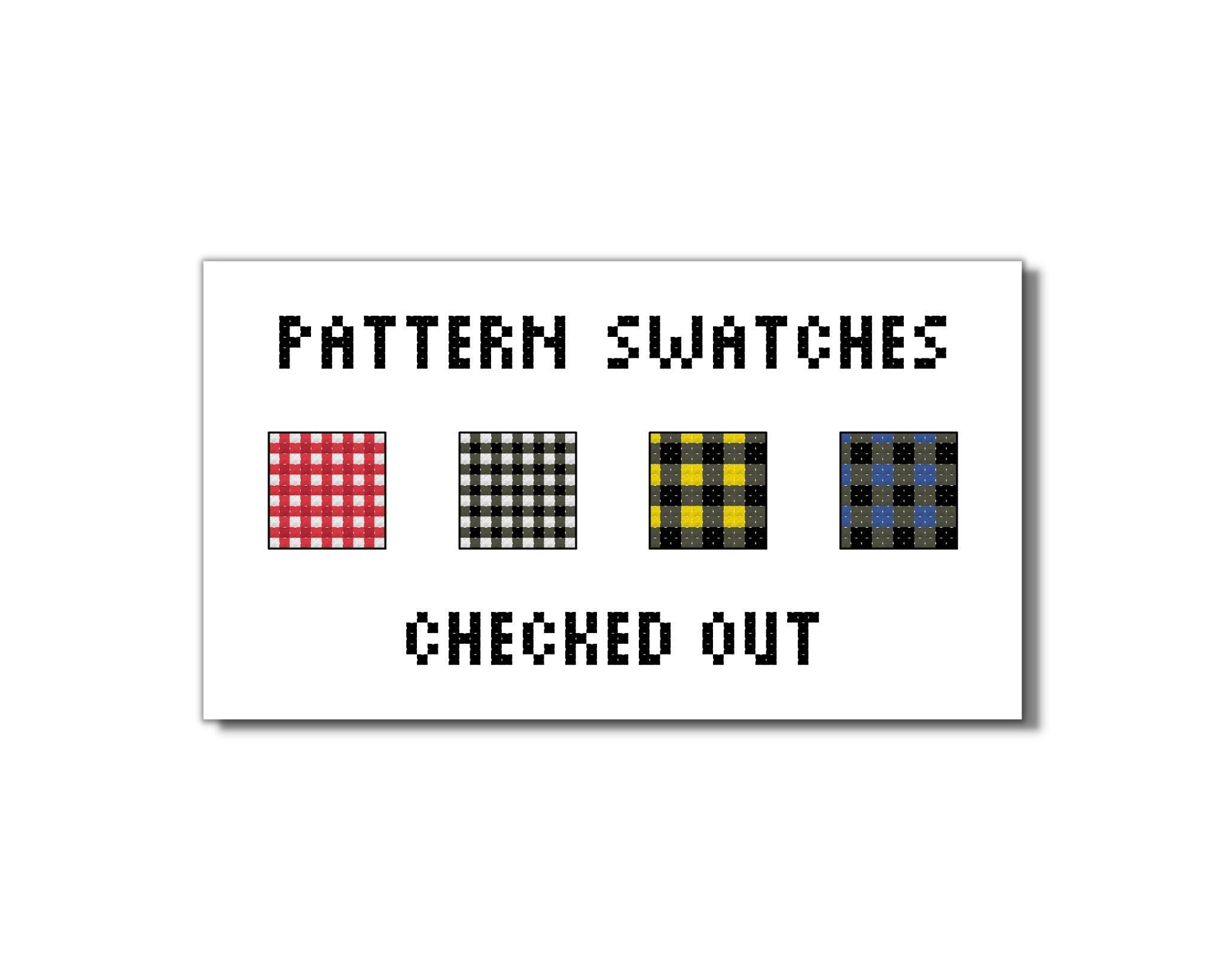 Gingham Check, Cross Stitch Pattern, PDF File, Plaid Patterns - Etsy