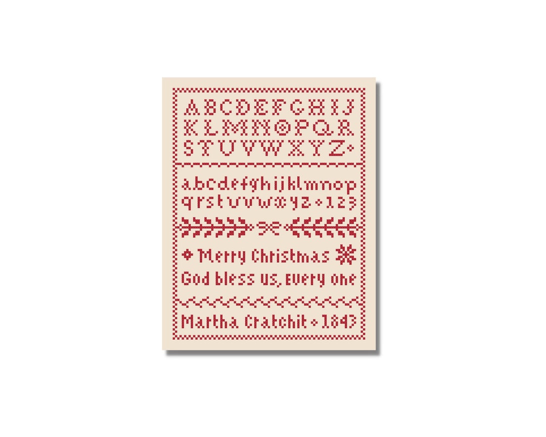 Dickens Christmas Carol Sampler, Cross Stitch Pattern, PDF File, Martha ...
