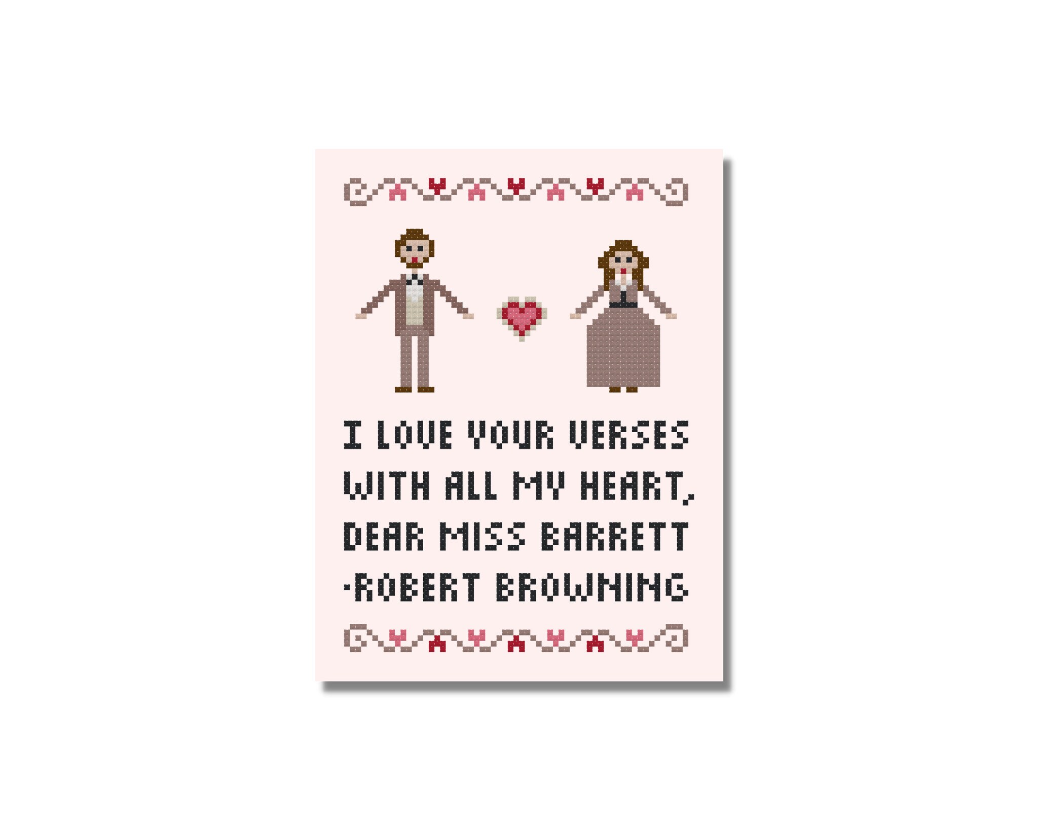 Love Letter, Poetry, Cross Stitch Pattern, PDF File, Robert Browning ...