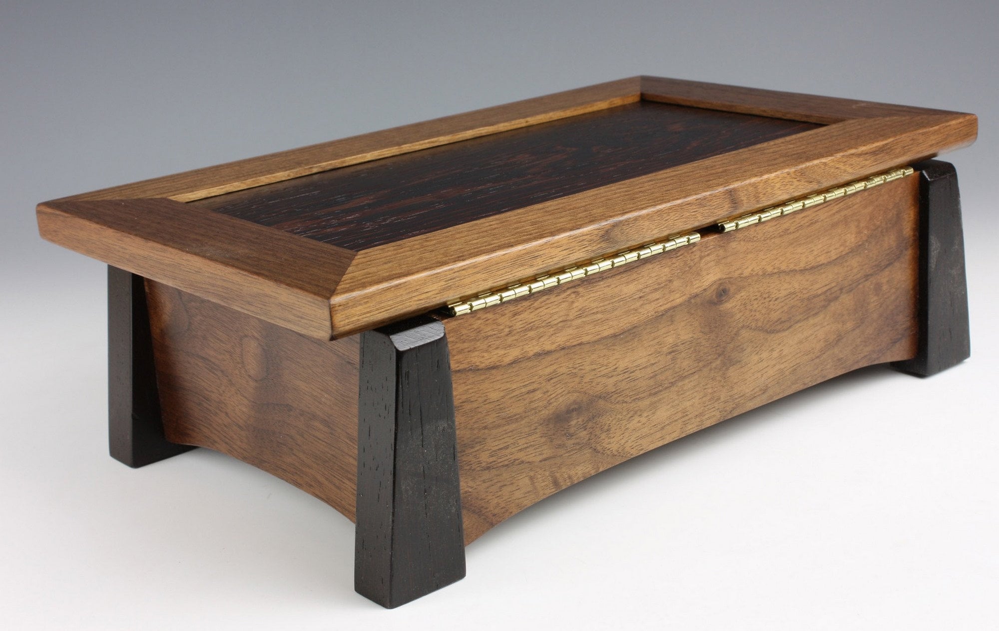Classic Wooden Multi Purpose Box of Solid Walnut With African - Etsy