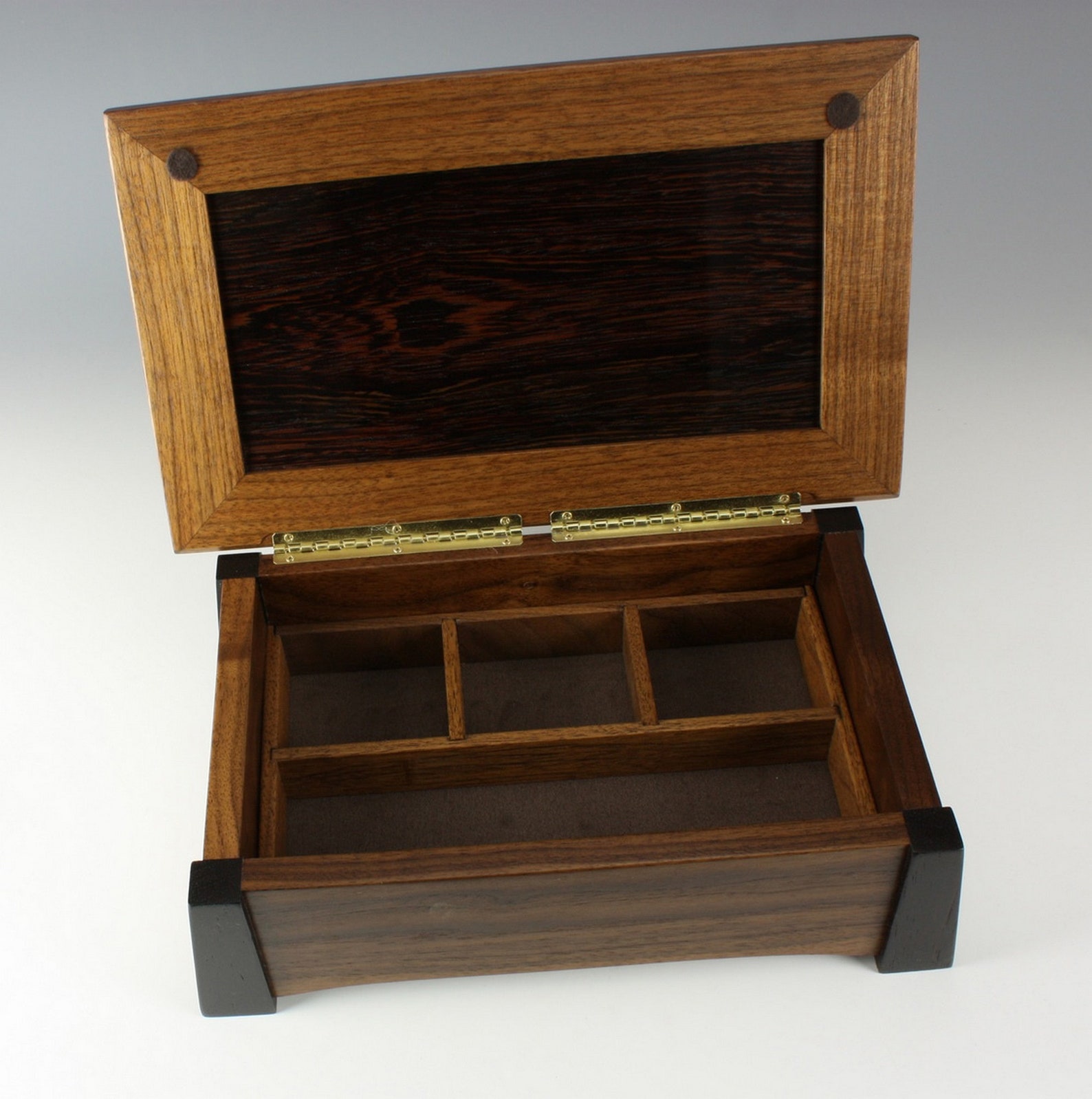 Classic Wooden Multi Purpose Box of Solid Walnut With African - Etsy