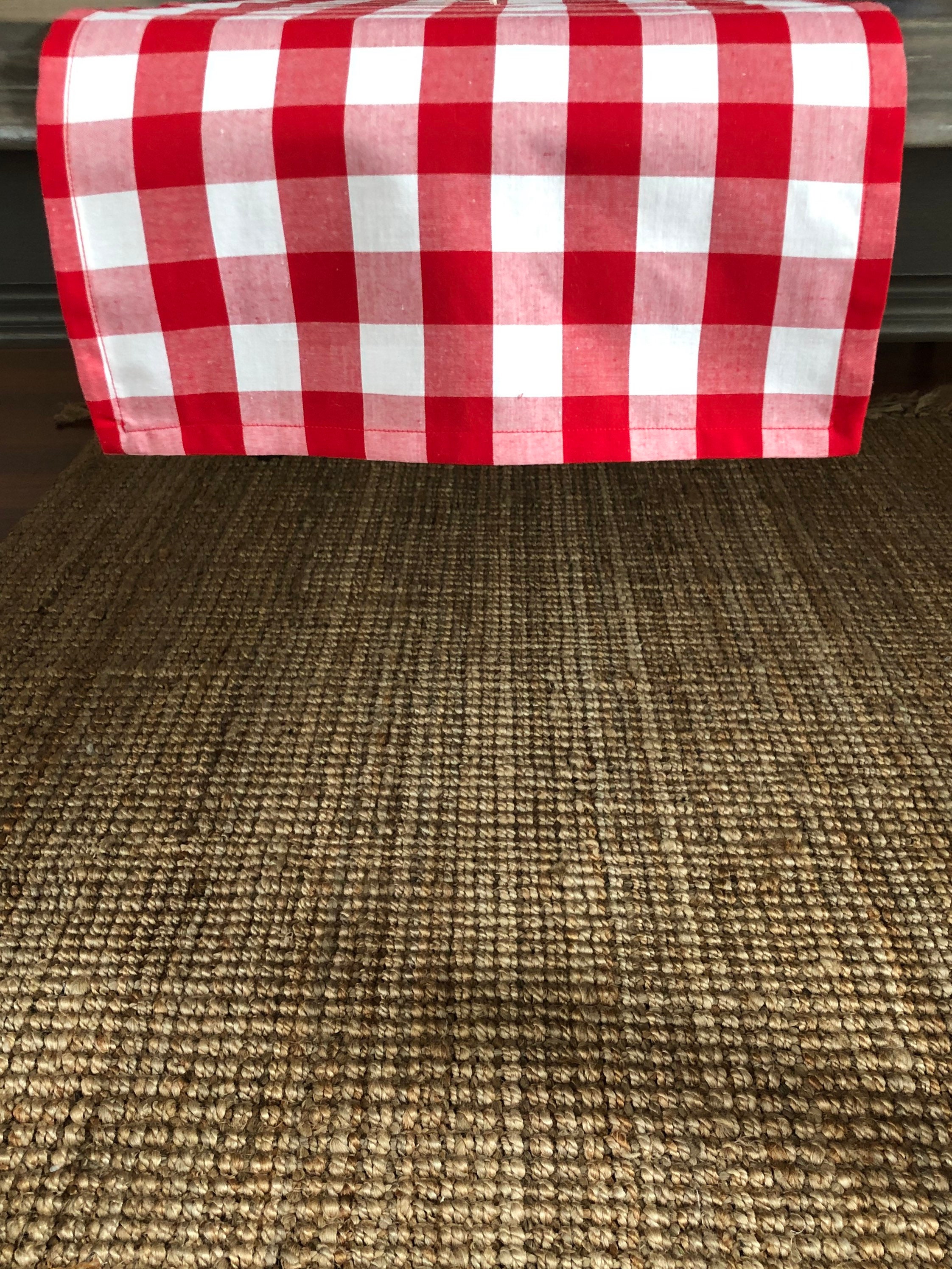 Red and White Buffalo Check Table Runner - Etsy