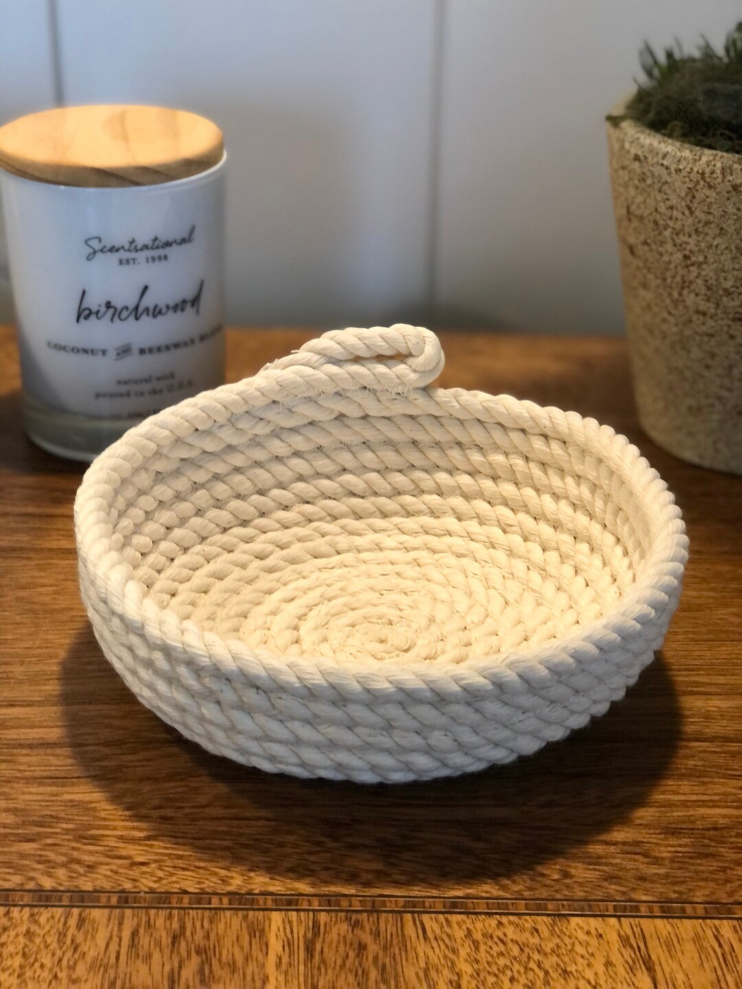 Rope Basket | Rope Bowl | Handmade Basket | Small Decorative Bowl | Key ...