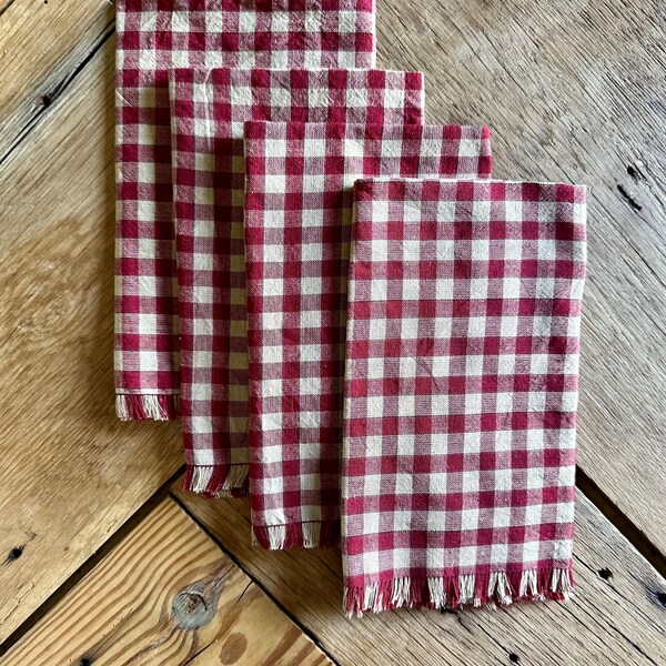 Red Gingham Napkins - Etsy