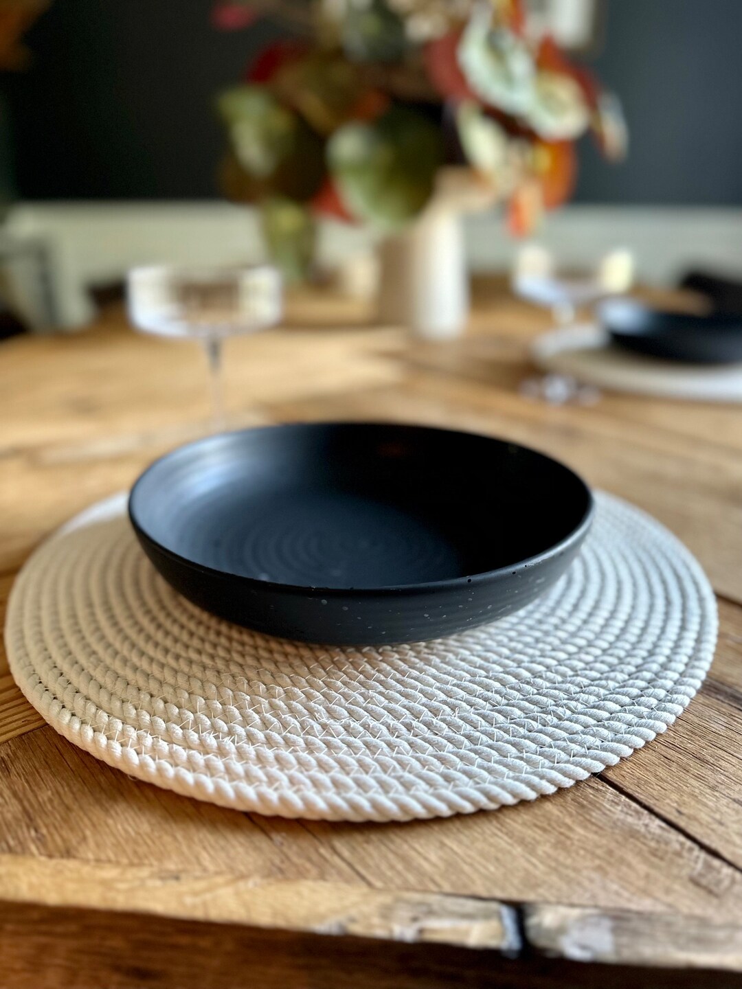 Round Cotton Rope Placemats/ Rope Plate Chargers/ Set of 4 - Etsy