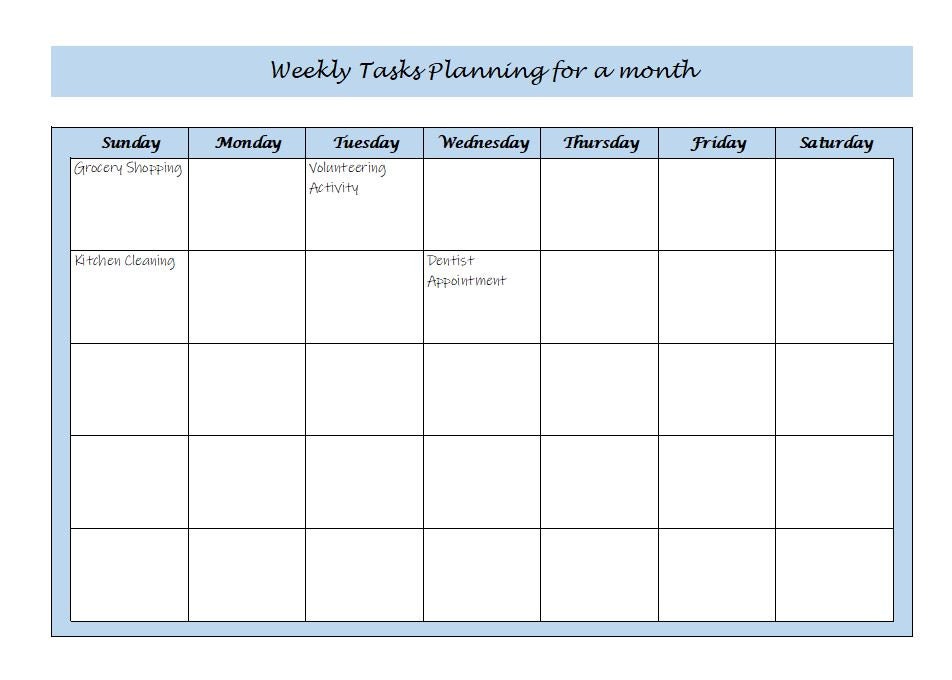 Monthly Planner Week and Month Planner Task Manager - Etsy