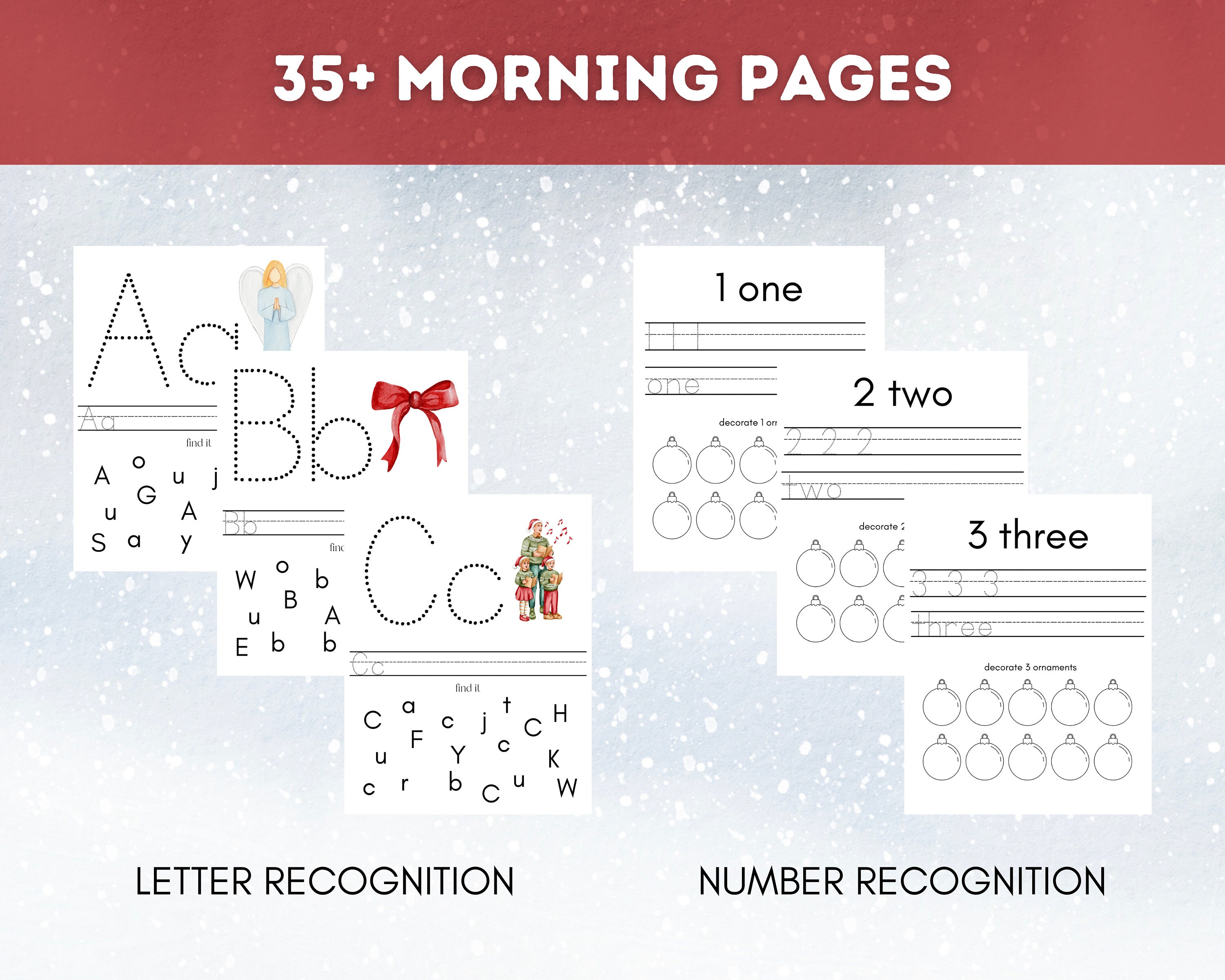 Christmas Morning Menu Printable: Homeschool Preschool, Kindergarten ...