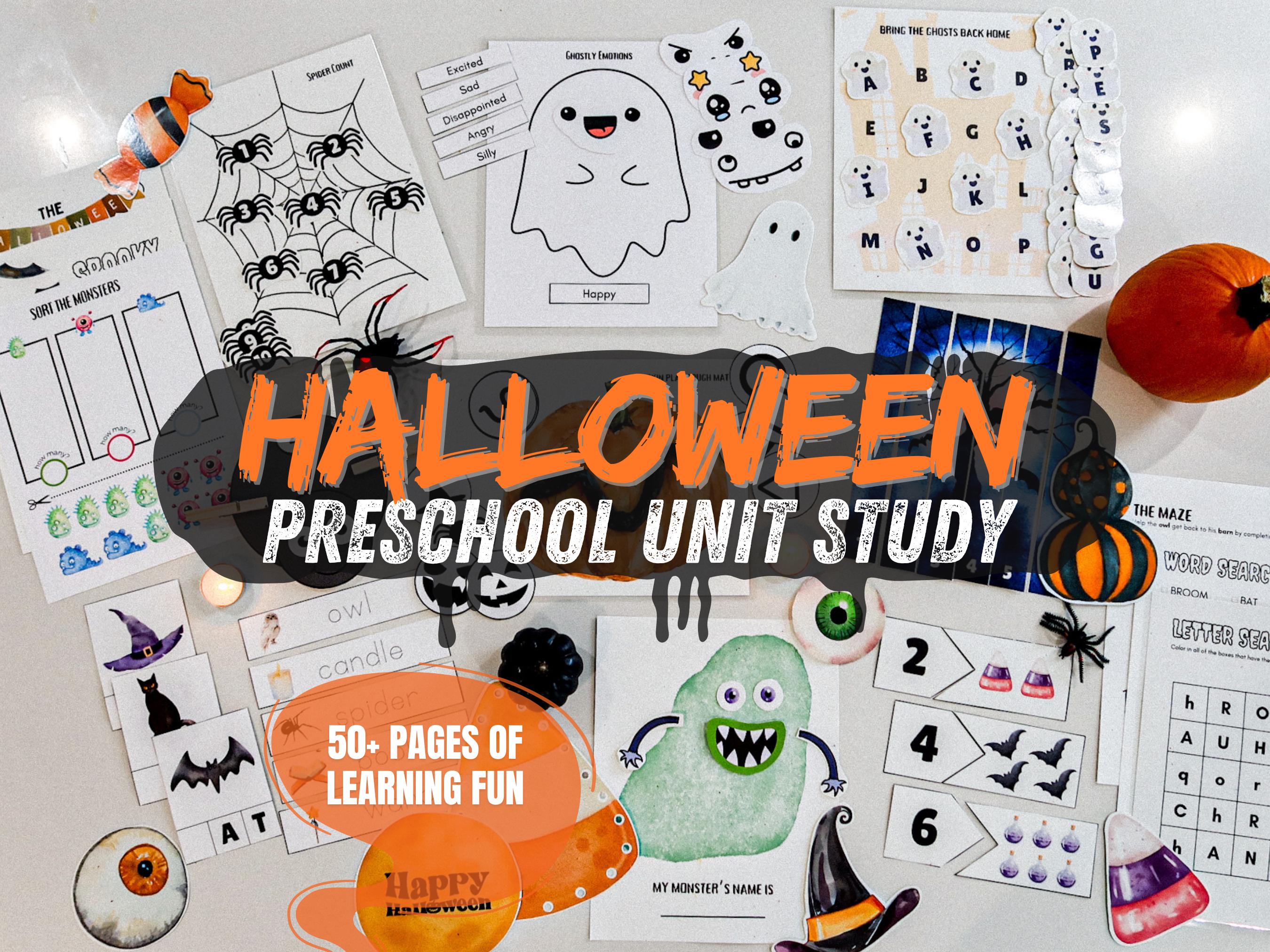 Halloween Preschool Activities | Halloween Themed Pre-k Unit Study - Etsy