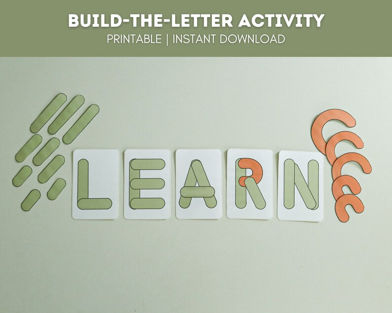 Letter Building Preschool Activity Preschool Printable - Etsy