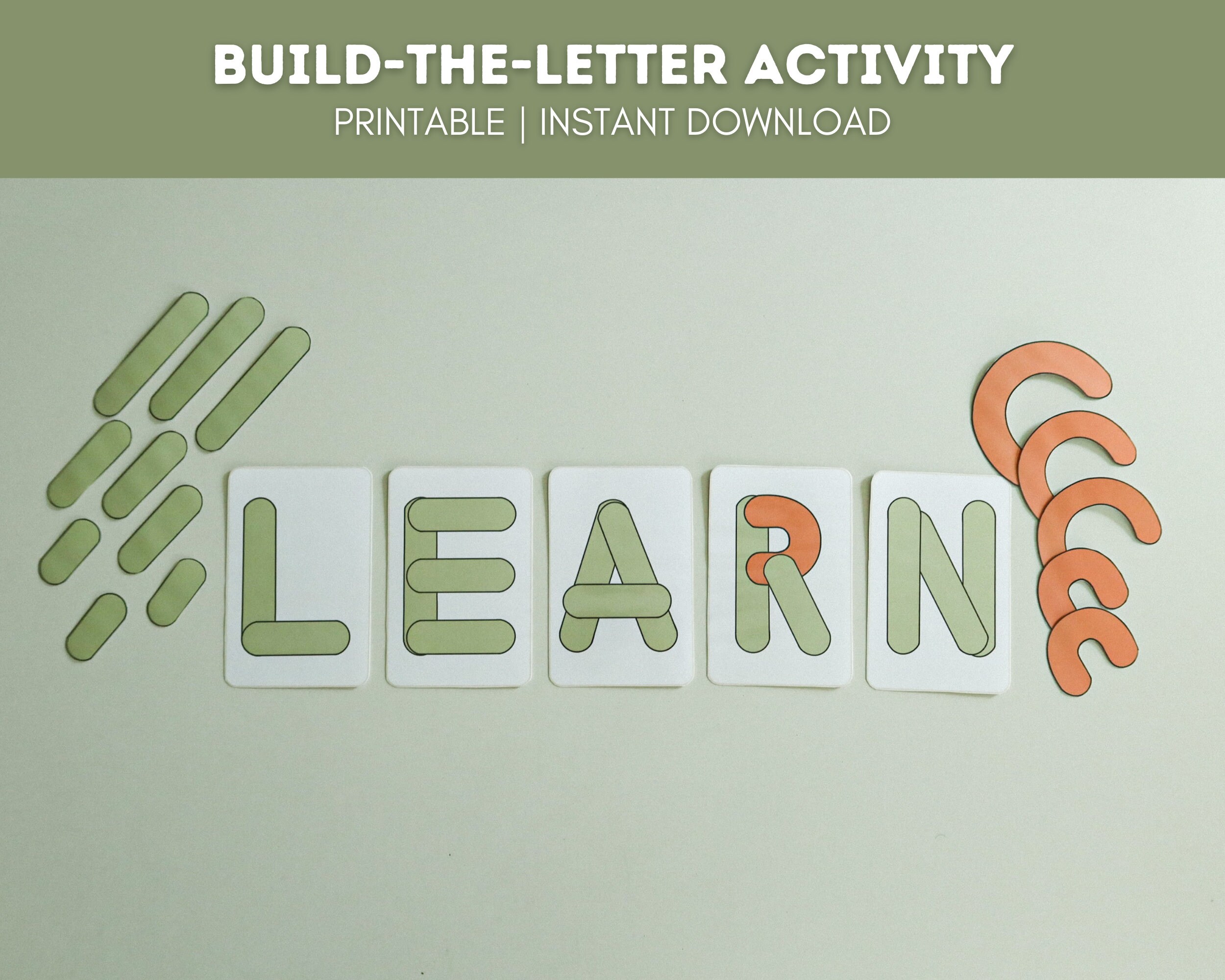 Letter Building Preschool Activity Preschool Printable - Etsy