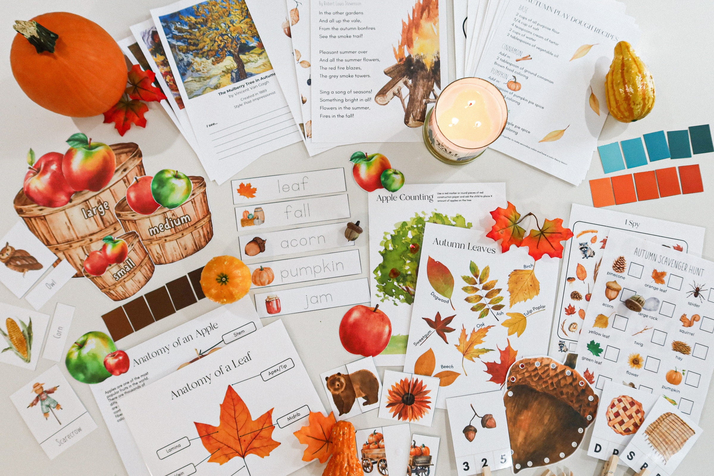 Autumn Preschool Unit Study | Fall Pre-k Printable Curriculum, Autumn ...