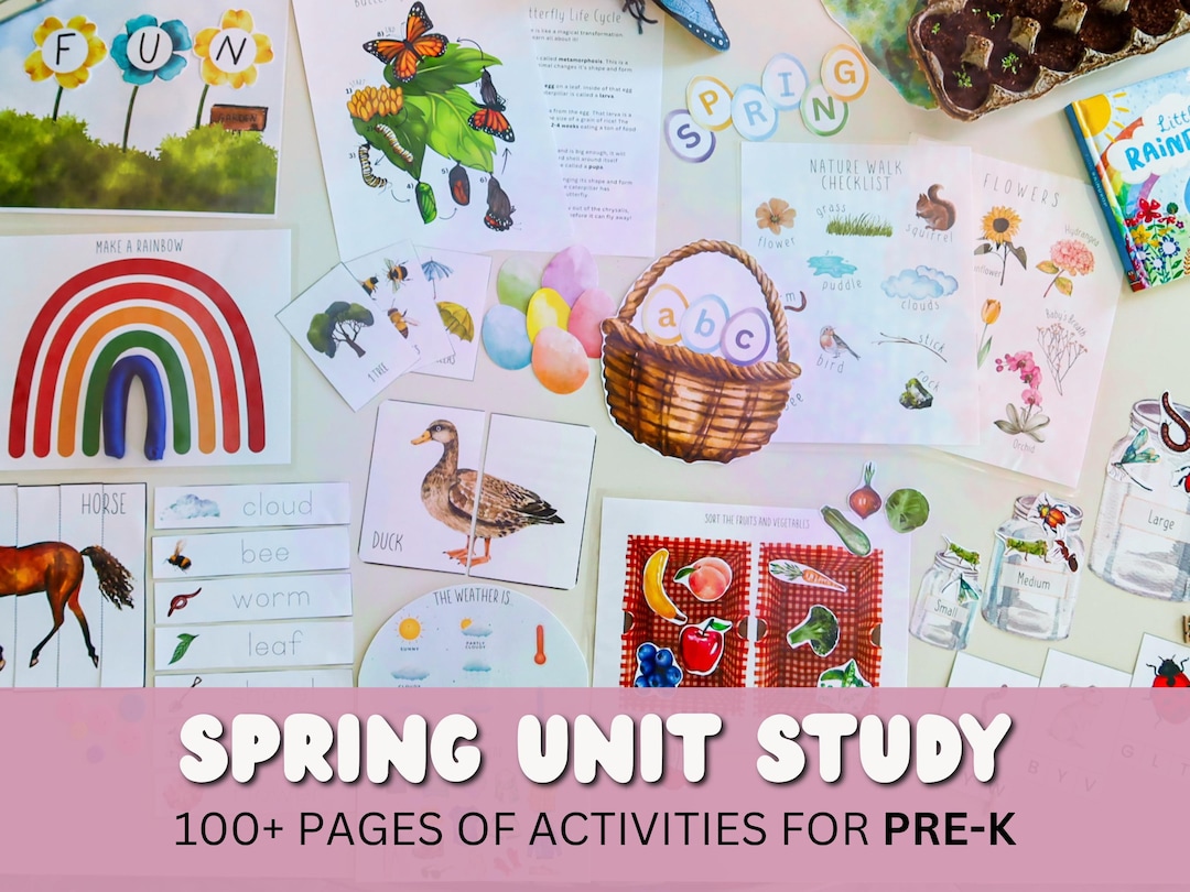 Spring Pre-k Activity Bundle: Homeschool Curriculum (PDF Download) - Etsy
