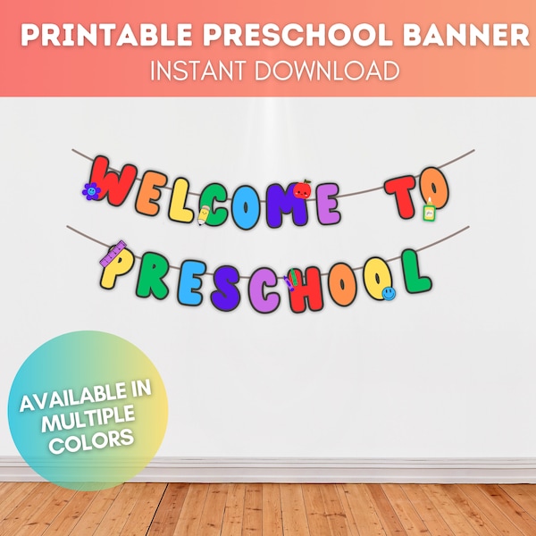 Printable Welcome to Prek Banner - Etsy