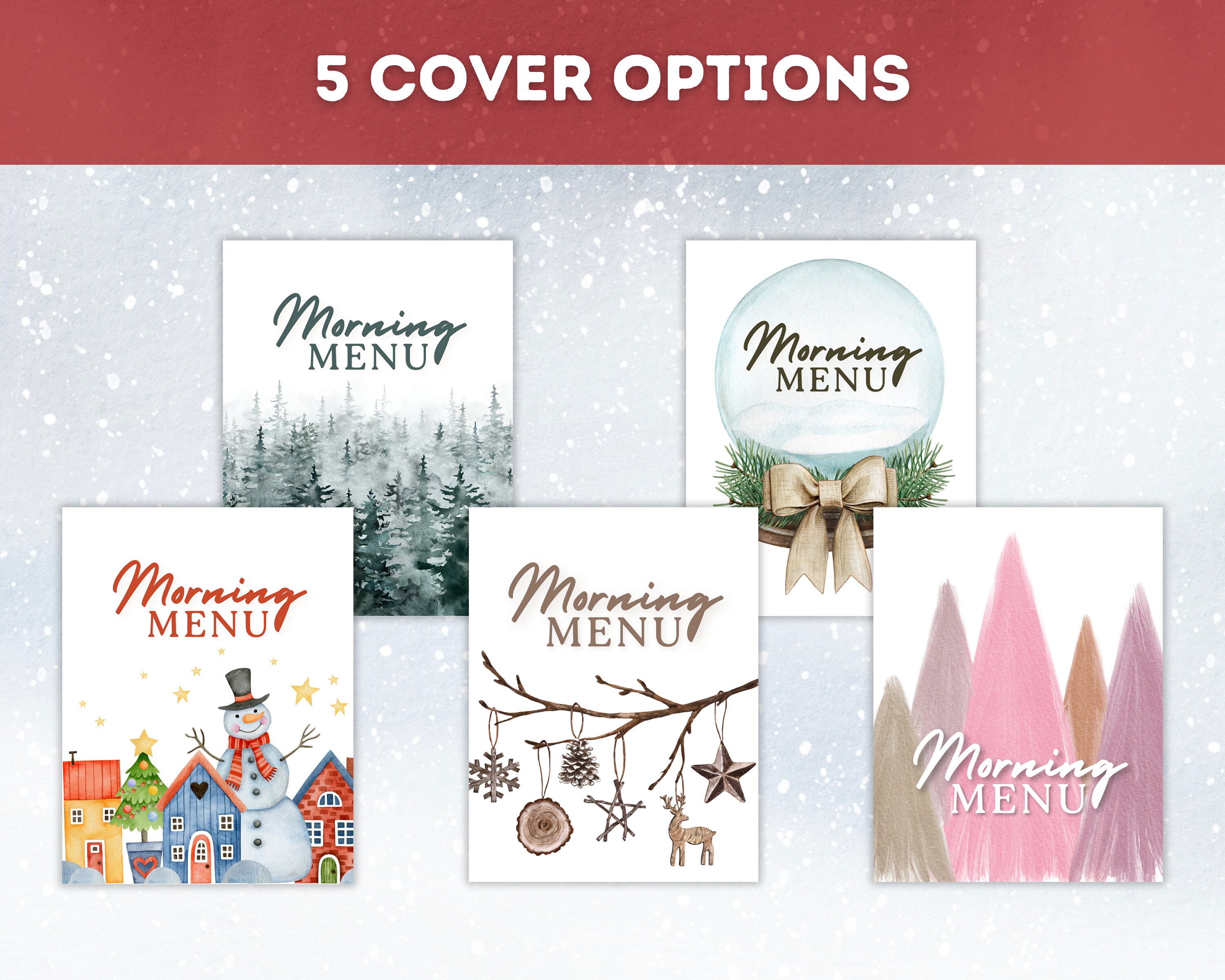 Christmas Morning Menu Printable: Homeschool Preschool, Kindergarten ...