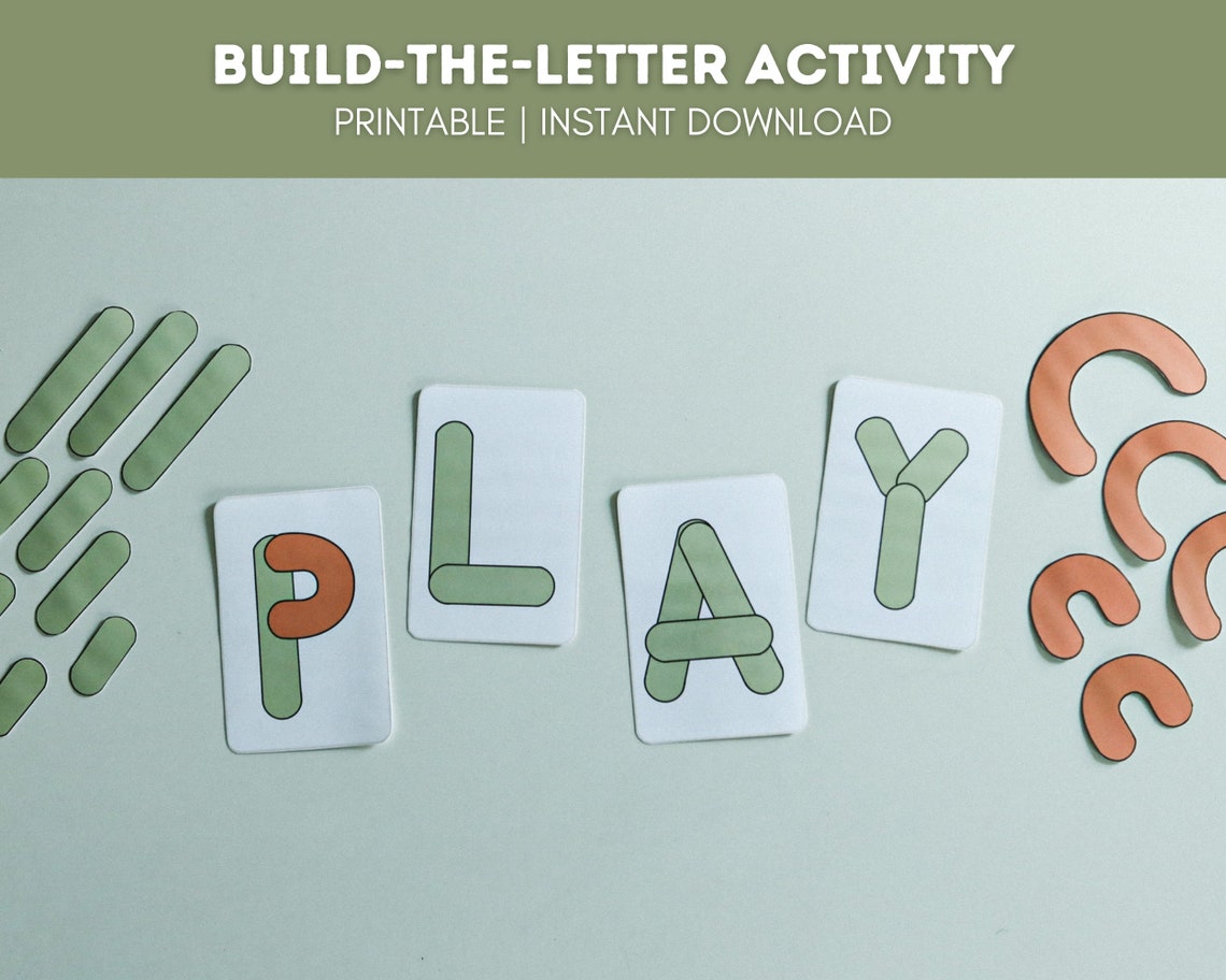 Letter Building Preschool Activity Preschool Printable - Etsy