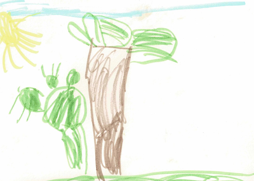 Upcountry Maui Cactus - Original Print - Handmade Kid Art - Etsy