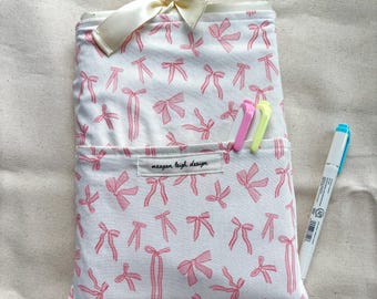 Pink and Blue Bow/floral Book Sleeve | Kindle Cover | Book Cover ...