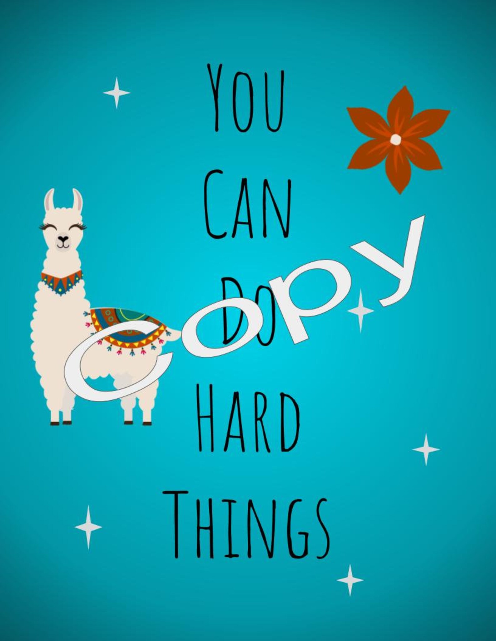 Motivational Llama Posters - Etsy