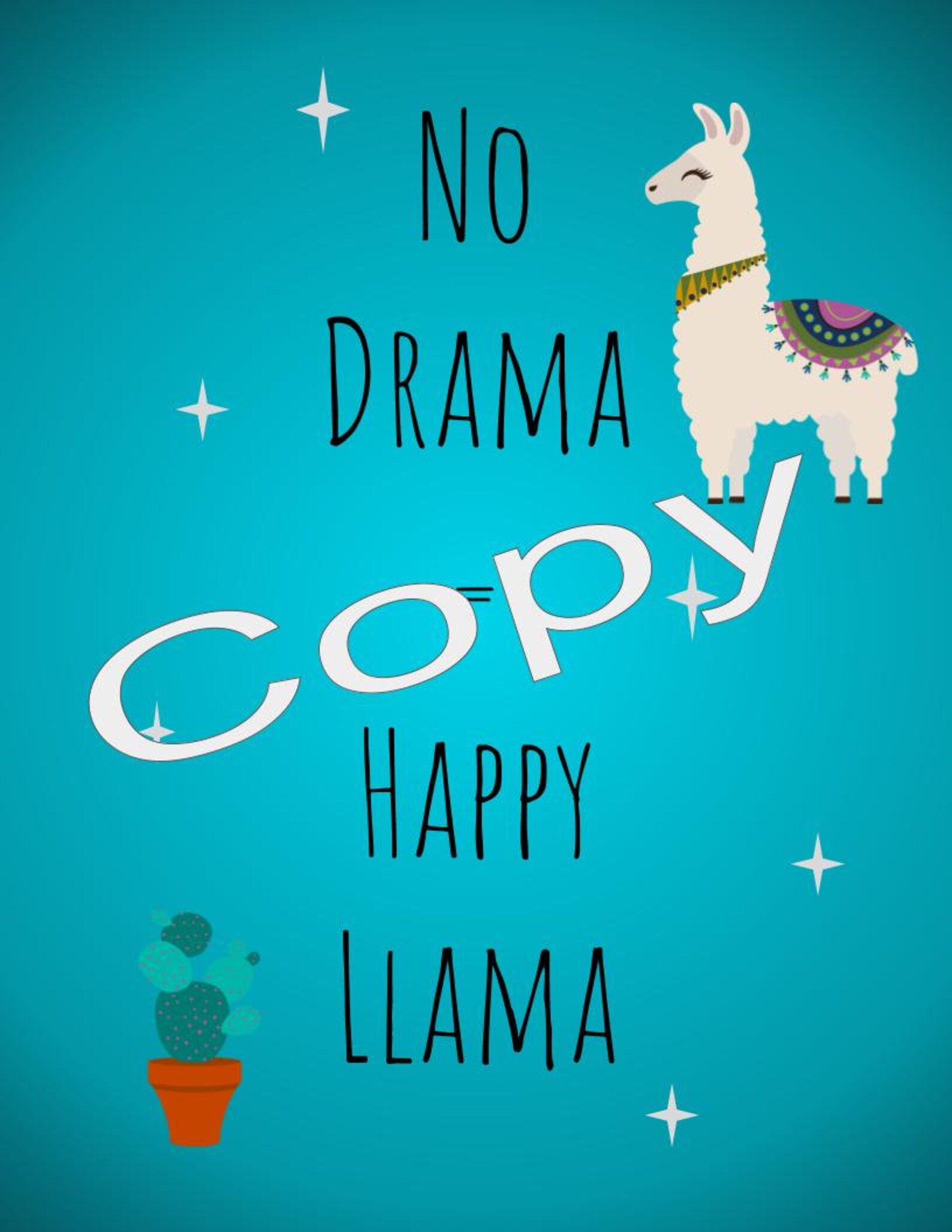Motivational Llama Posters - Etsy