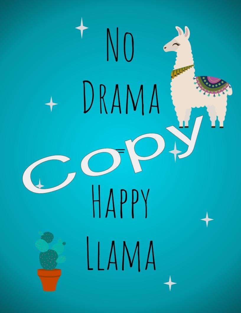 Motivational Llama Posters - Etsy