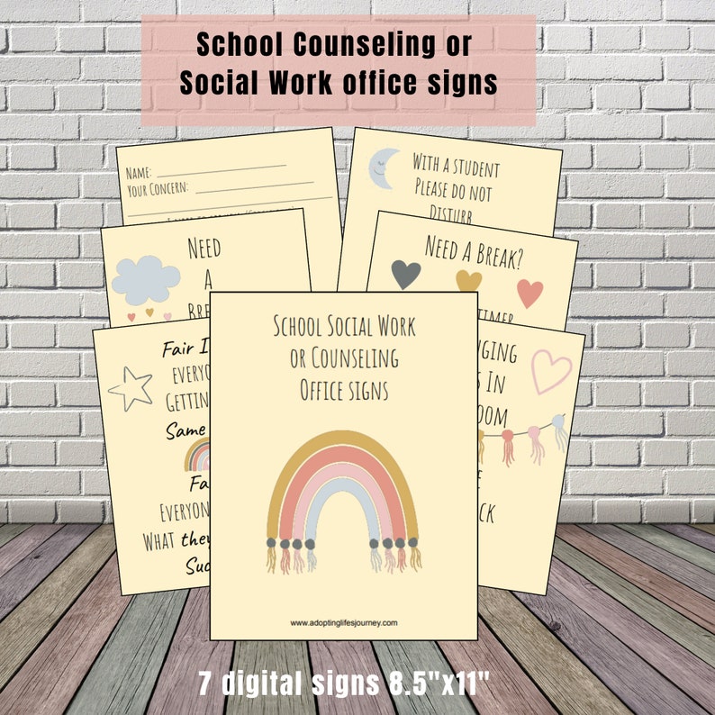 School Counselor or Social Work Office Signs I Office Decor - Etsy ...