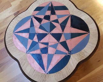 Vintage Oval Wooden Side Table Reimagined and Hand-painted in - Etsy