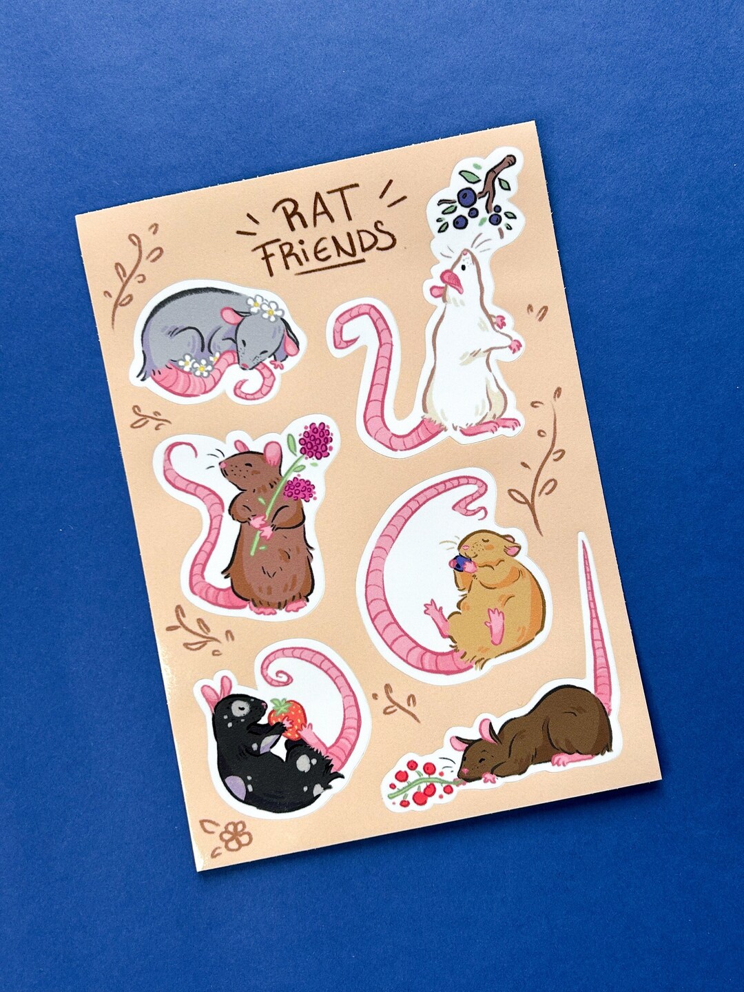 Rat Friends Sticker Sheet - Etsy