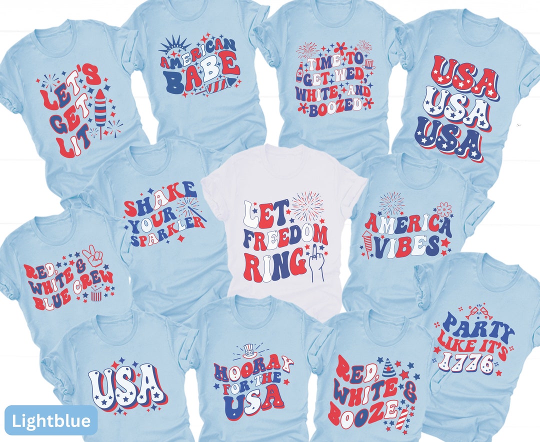 Custom 4th of July Bachelorette Party Shirts Let Freedom Ring ...