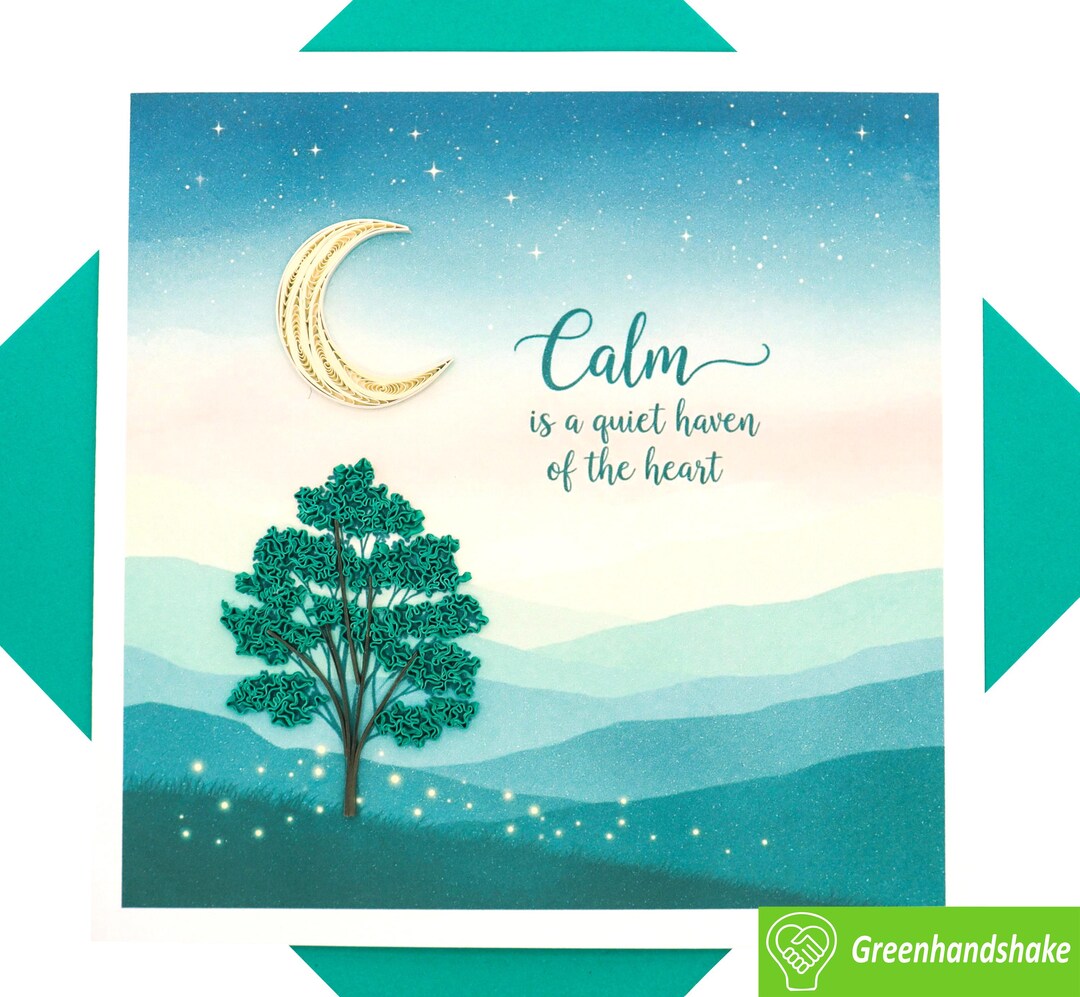 Where the Heart Finds Calm Quilling Card: Handmade Art Greeting Card - Etsy