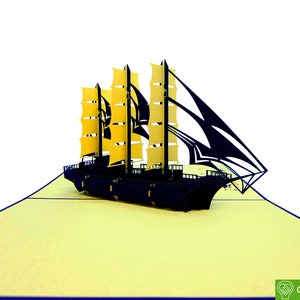 Sailboat Tall Ship Pop up Card 3D Popup Greeting Cards - Etsy