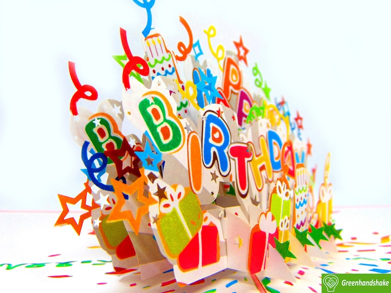 3D Pop up Birthday Card: Handmade Greeting Card - Etsy