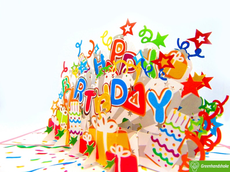 3D Pop up Birthday Card: Handmade Greeting Card - Etsy