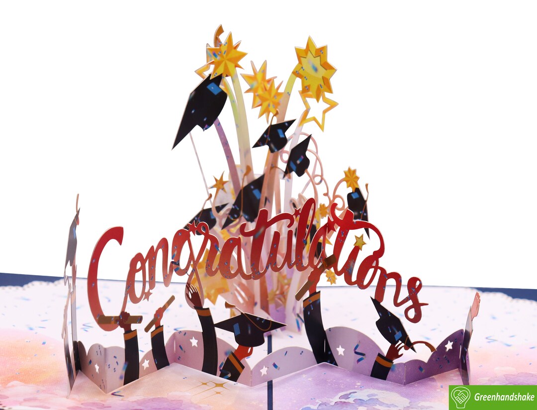 Graduation Pop up Card: Handmade 3D Congratulations Card - Etsy