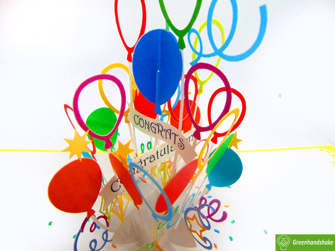Handmade Congratulations Pop-up Card: 3D Greeting Card - Etsy