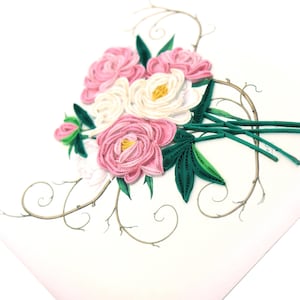 Peony Perfection, Quilling Greeting Card - Unique Dedicated Handmade ...