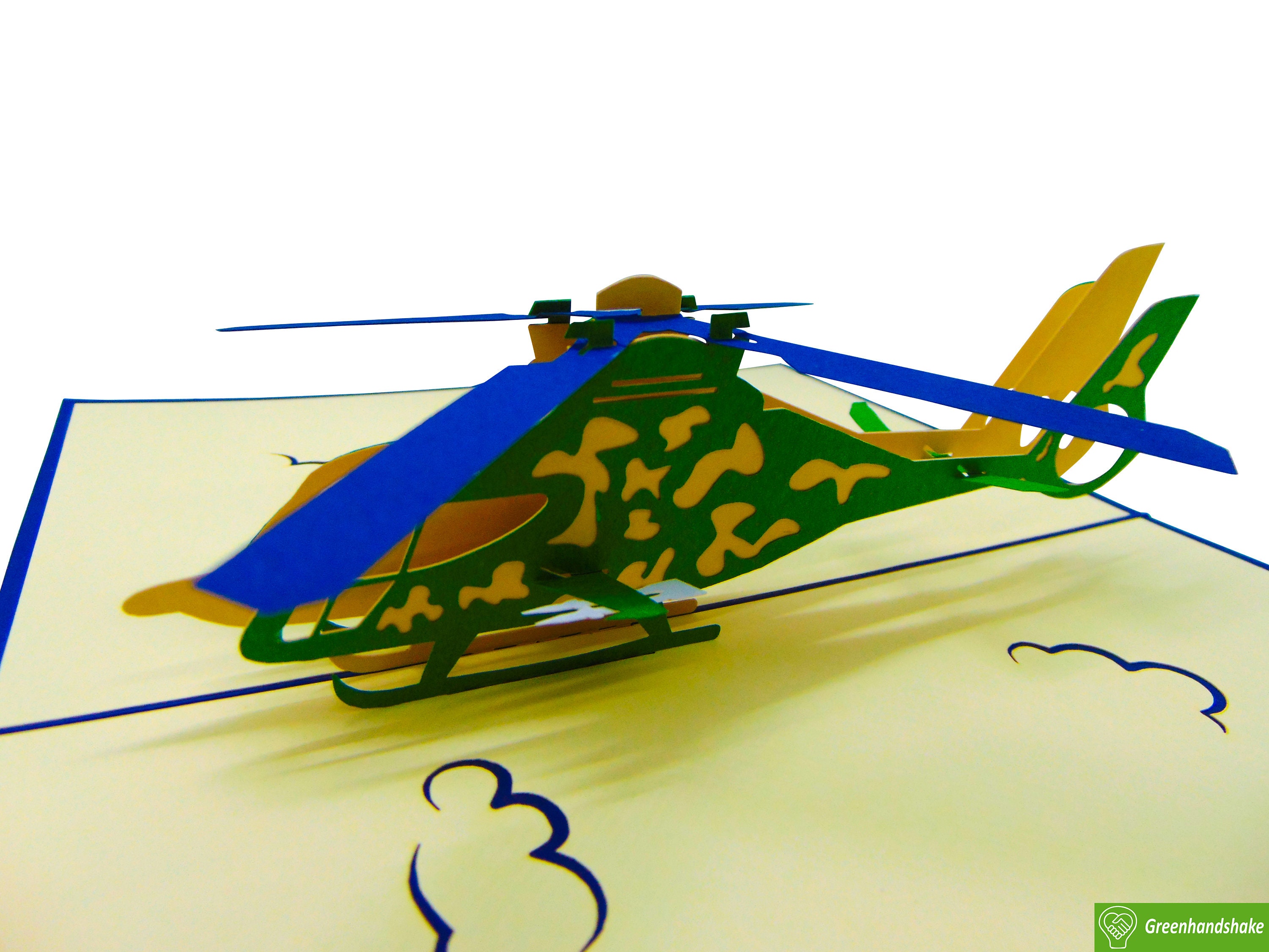US Army Helicopter Pop up Card 3D Popup Greeting Cards - Etsy