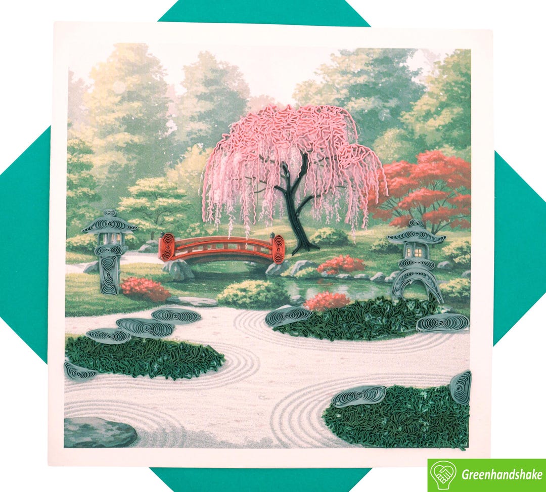 Whispers of Japan Quilling Card: Handmade Art Greeting Card - Etsy