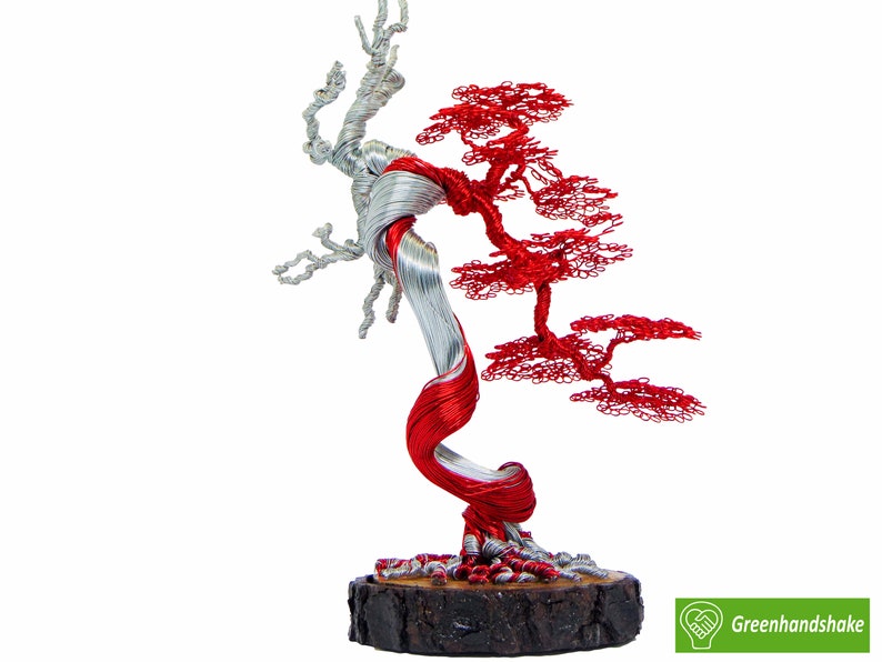 Copper Wire Bonsai Tree Sculpture: Handmade Home Decor (8 Inches) - Etsy
