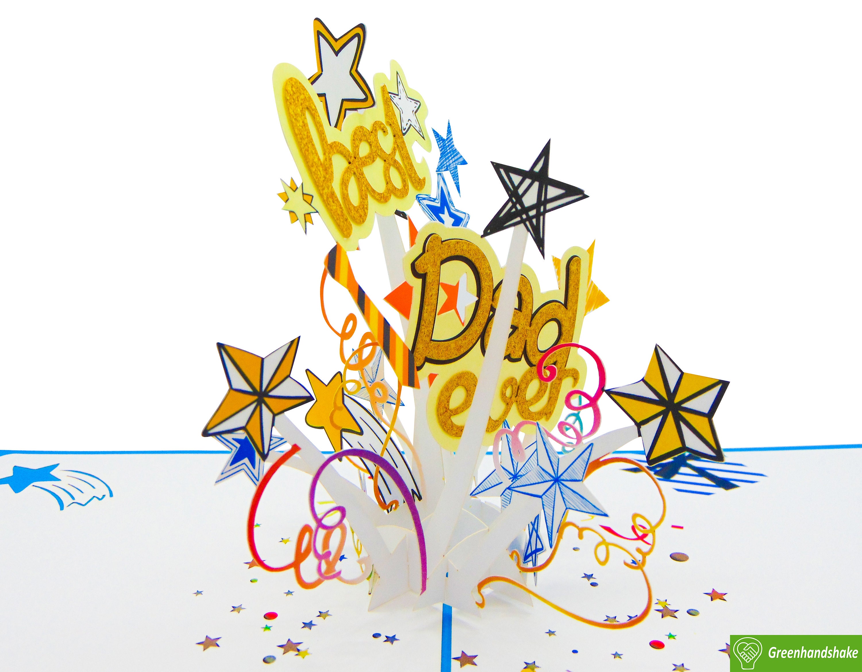 Best Dad Pop up Card 3D Popup Greeting Cards Unique - Etsy