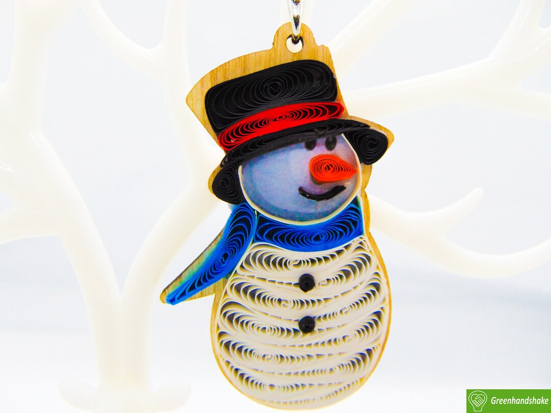 Handmade Snowman Quilling Ornament: Holiday Home Decor - Etsy