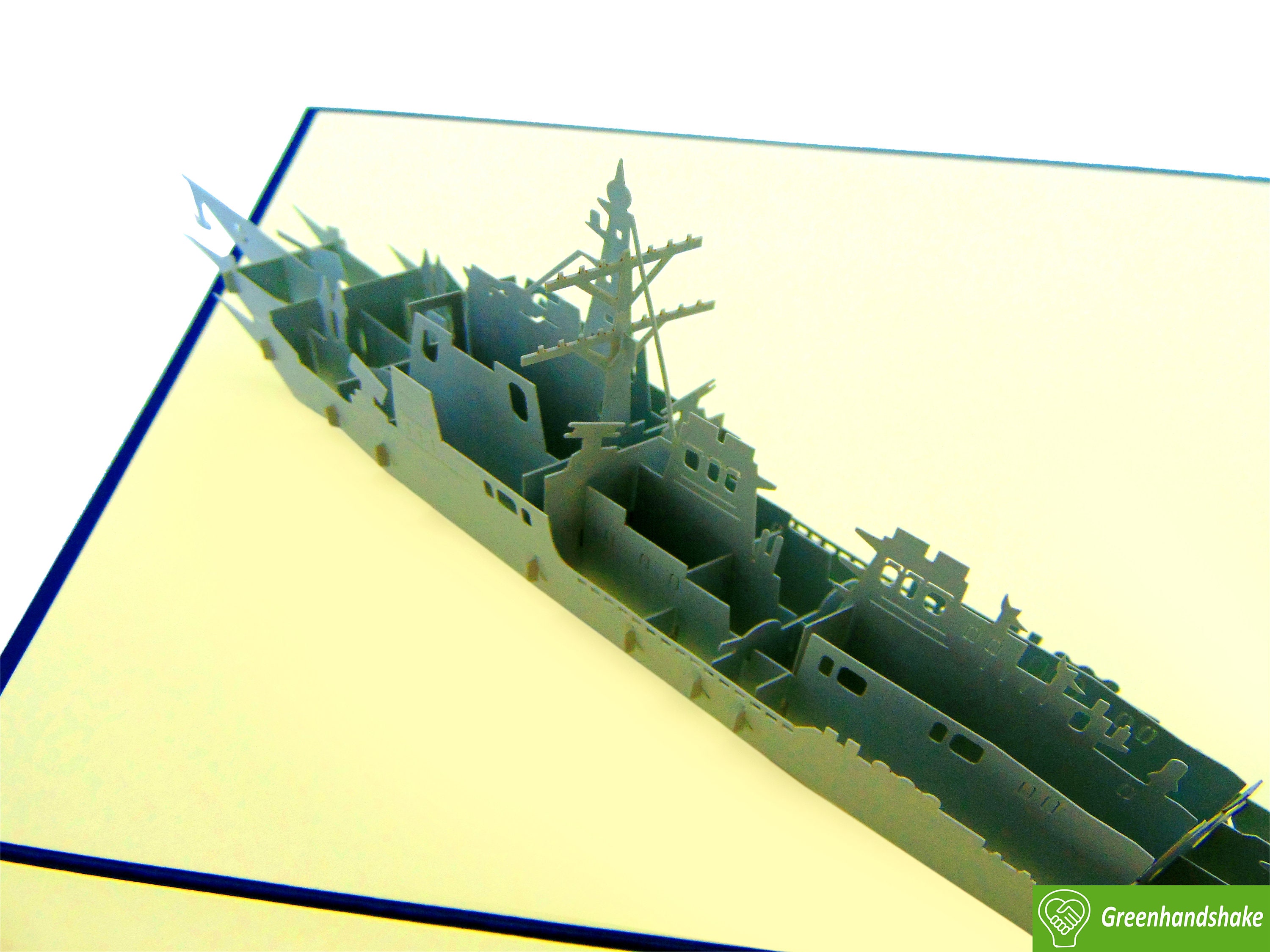 US Navy Ship Pop up Card: Handmade 3D Greeting Card - Etsy