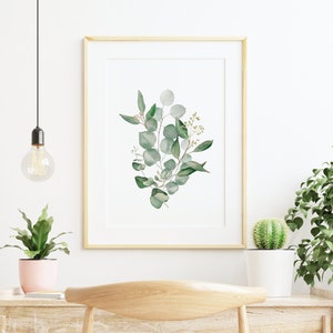 Eucalyptus Printable Set of 2. Botanical Prints Set. Greenery Wall Art ...