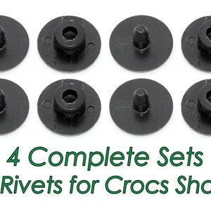 4-pack Replacement Rivets for Broken Crocs Shoe Strap Fix Button ...