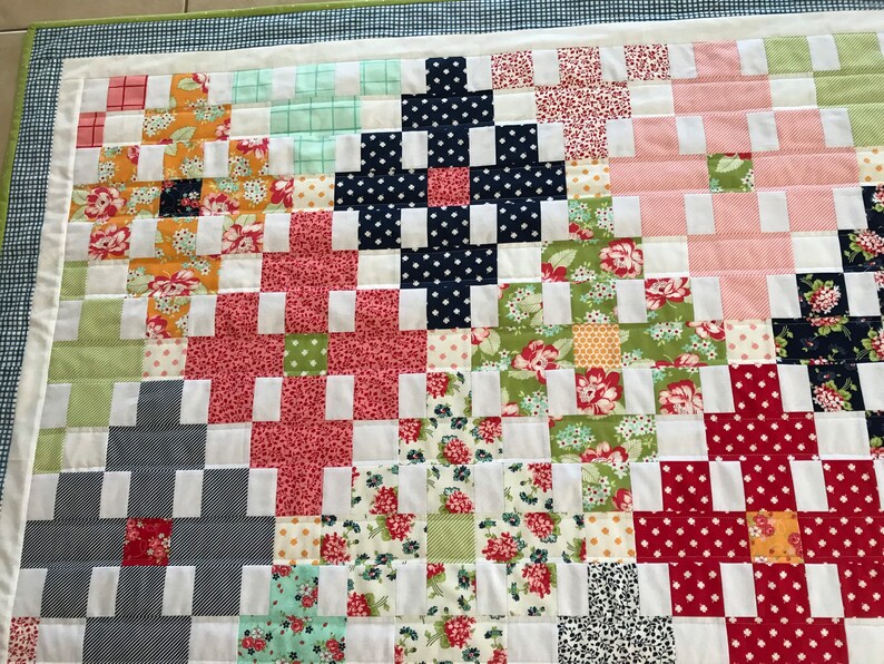 Bright Patchwork Quilt - Etsy