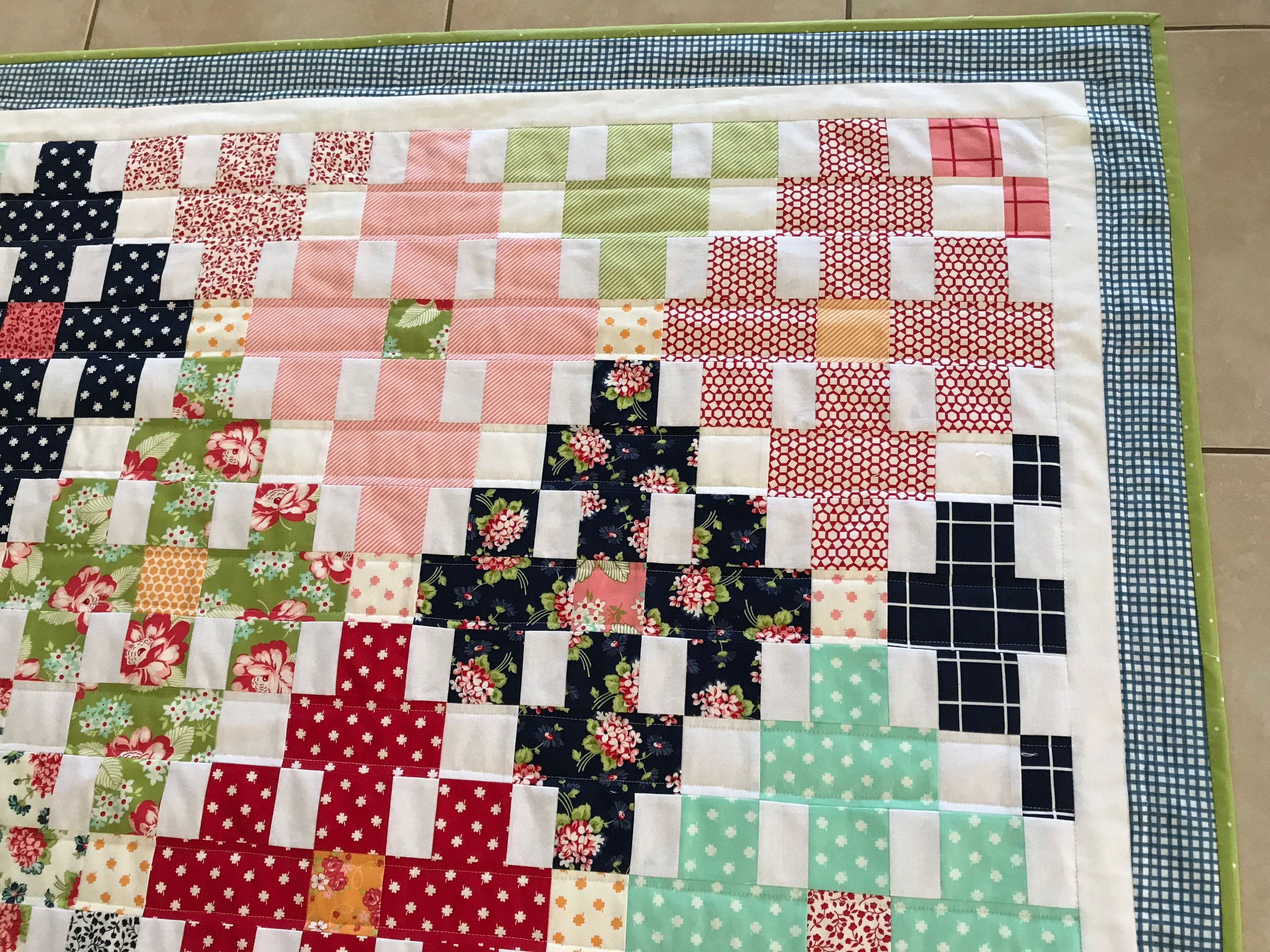 Bright Patchwork Quilt - Etsy