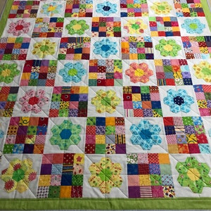 Bright Patchwork Quilt - Etsy